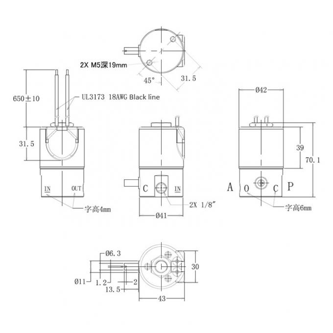 Push Pull Gas Solenoid Valve สำหรับอุปกรณ์ทางการแพทย์ออกซิเจน